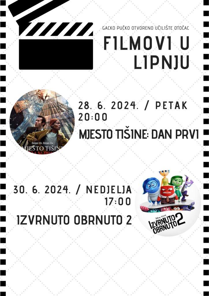 Raspored projekcija - Gacko pučko otvoreno učilište Otočac